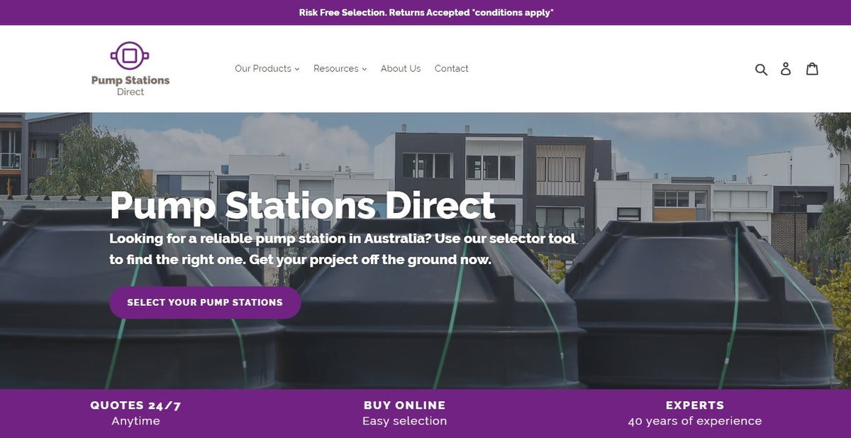 Online Pump Station Selection – Pump Stations Direct